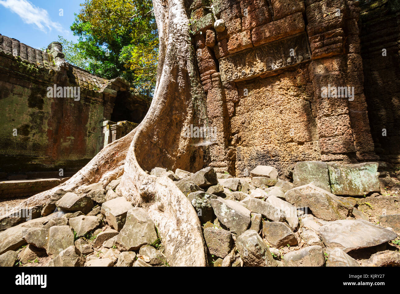 Ancient Khmer civilization ruins of Angkor near Siem Reap, Cambodia ...