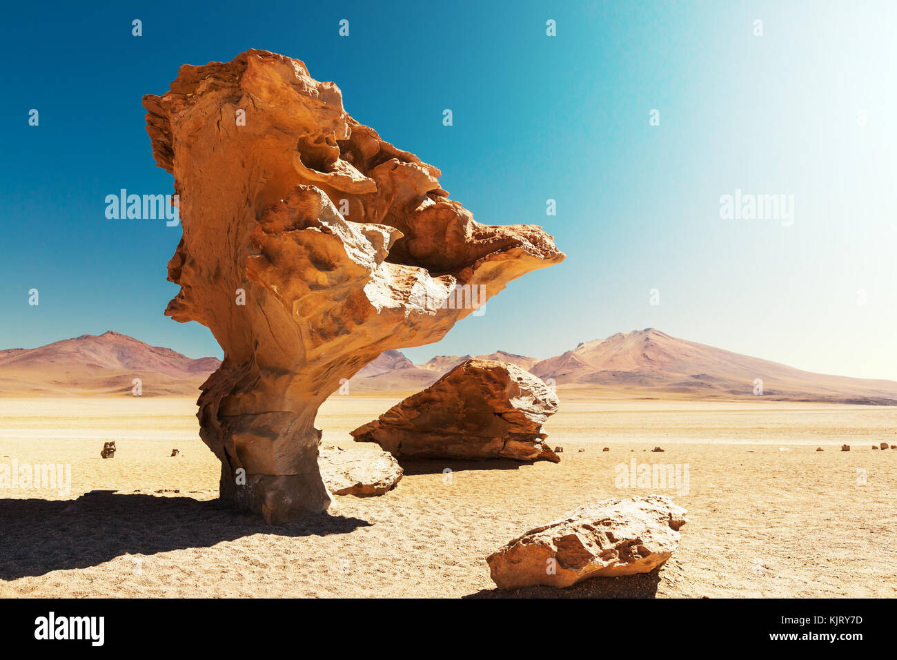 Arbol de piedra - Stone rock formation in Bolivia Stock Photo - Alamy