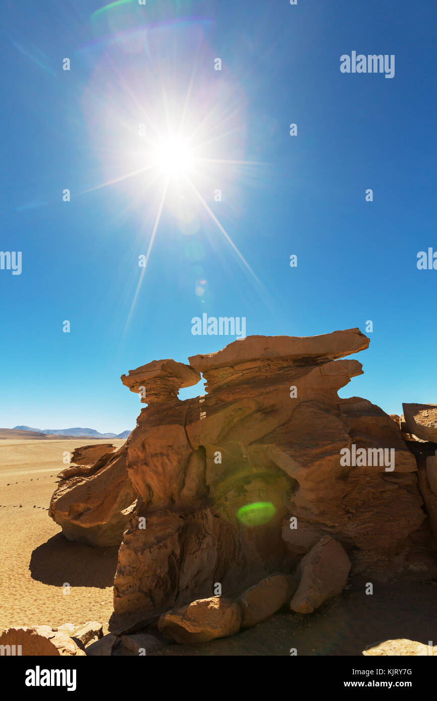 Arbol de piedra - Stone rock formation in Bolivia Stock Photo - Alamy