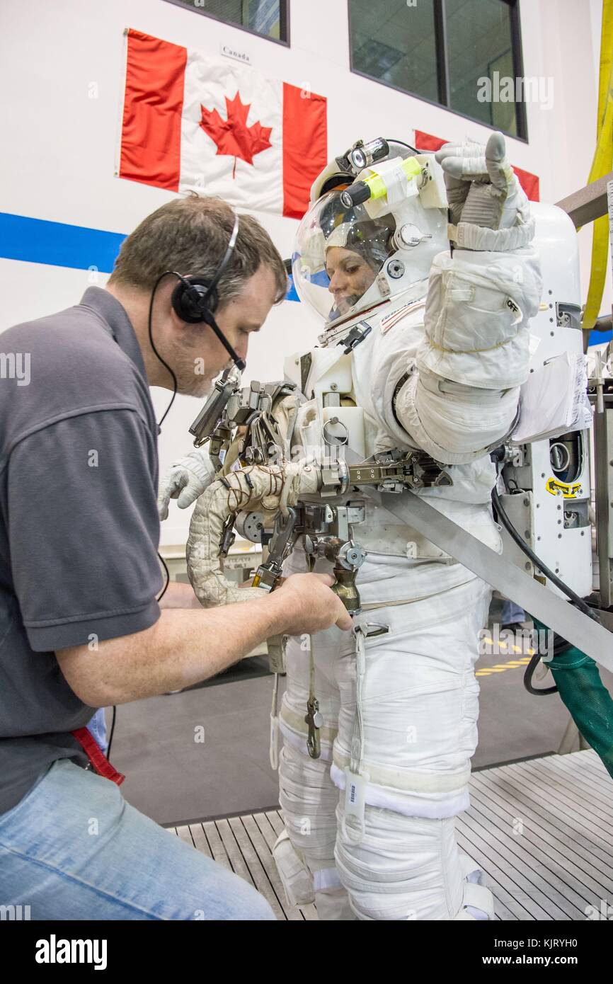 NASA astronaut Kathleen Rubins prepares to train in the underwater ...