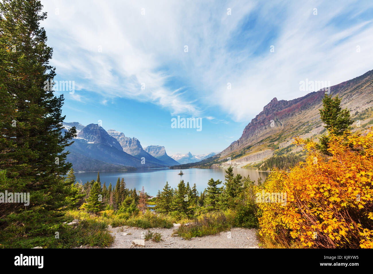 Autumn in Glacier NP,Montana,USA Stock Photo - Alamy