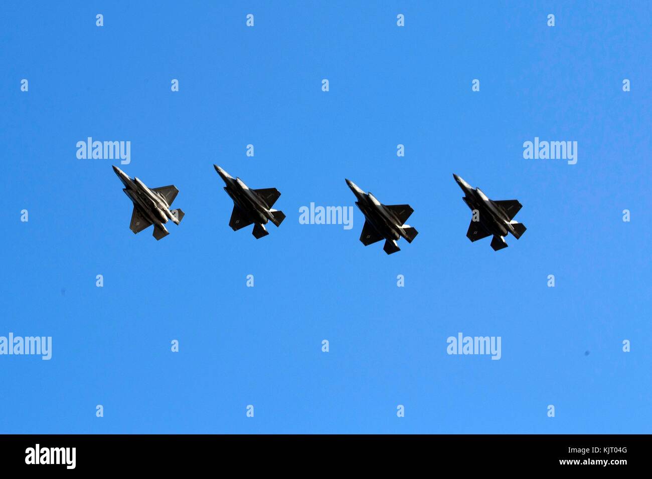 U.S. Marine Corps F-35B Lightning II stealth fighter aircraft fly in ...