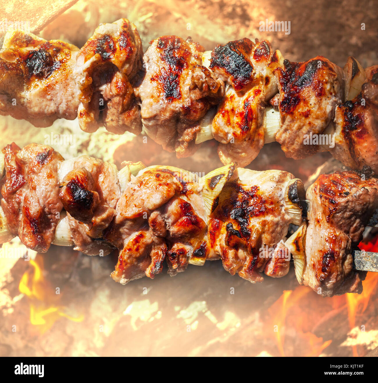 Pork on the grill Stock Photo - Alamy