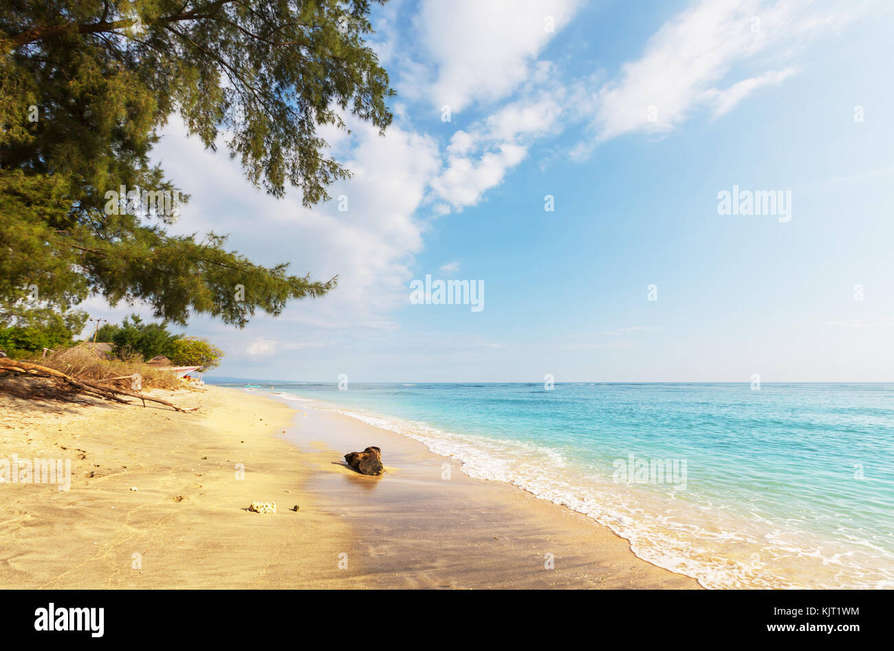 Tropical beach in Gili Stock Photo - Alamy