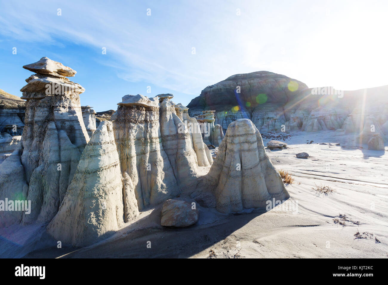 Bisti badlands, De-na-zin wilderness area, New Mexico, USA Stock Photo ...