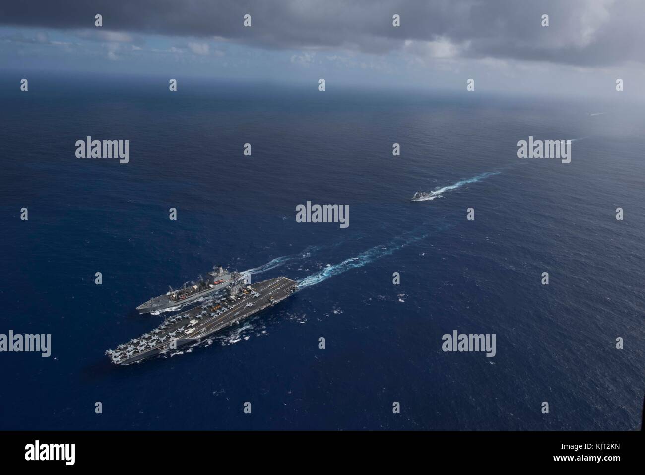 The U.S. Navy Henry J. Kaiser-class underway fleet replenishment oiler ...