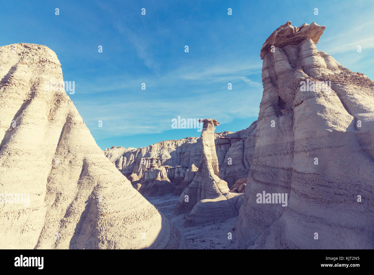 Bisti badlands, De-na-zin wilderness area, New Mexico, USA Stock Photo ...