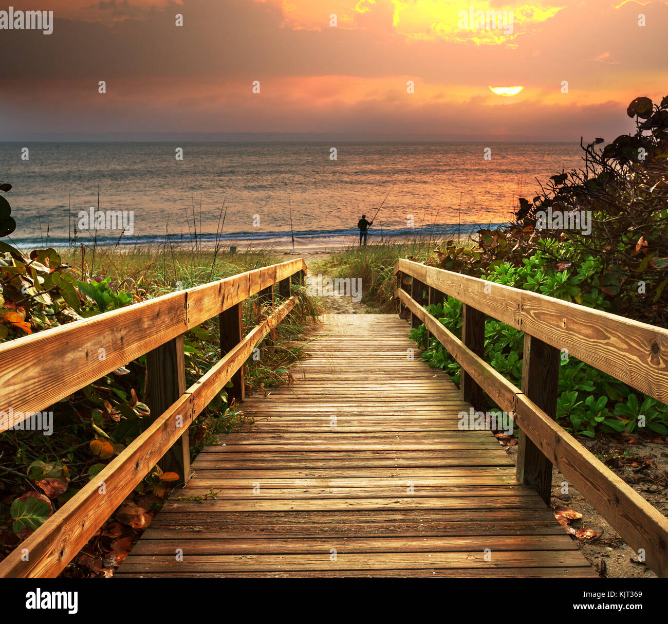 boardwalk on beach Stock Photo - Alamy