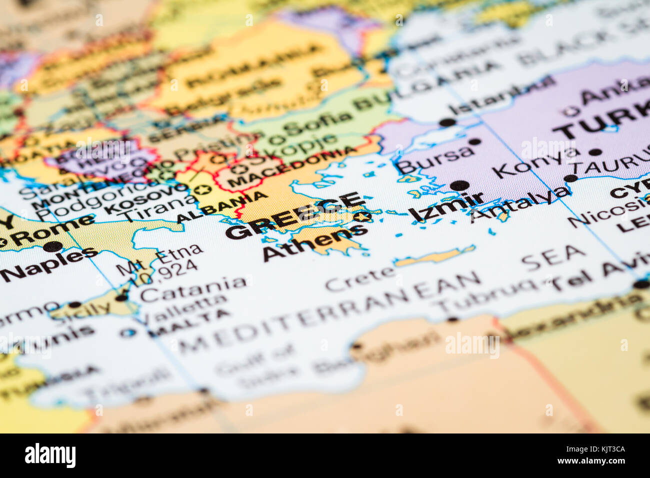 Close up map athens hi-res stock photography and images - Alamy