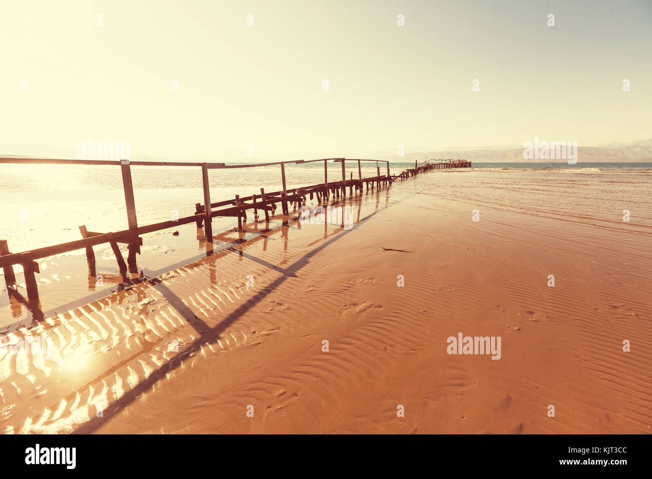 Boardwalk on beach Stock Photo - Alamy