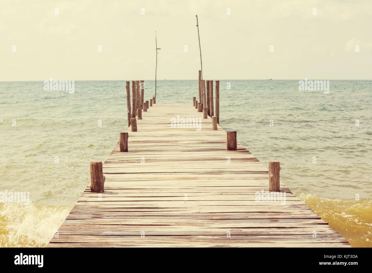 Wooden boardwalk on the beach Stock Photo - Alamy
