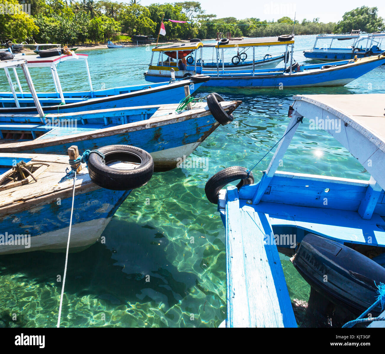 Fishing boats in Bali Stock Photo - Alamy