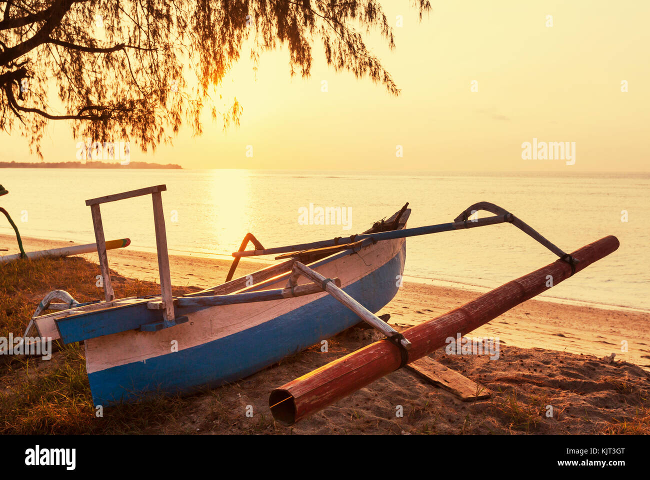 Fishing boats in Bali Stock Photo - Alamy