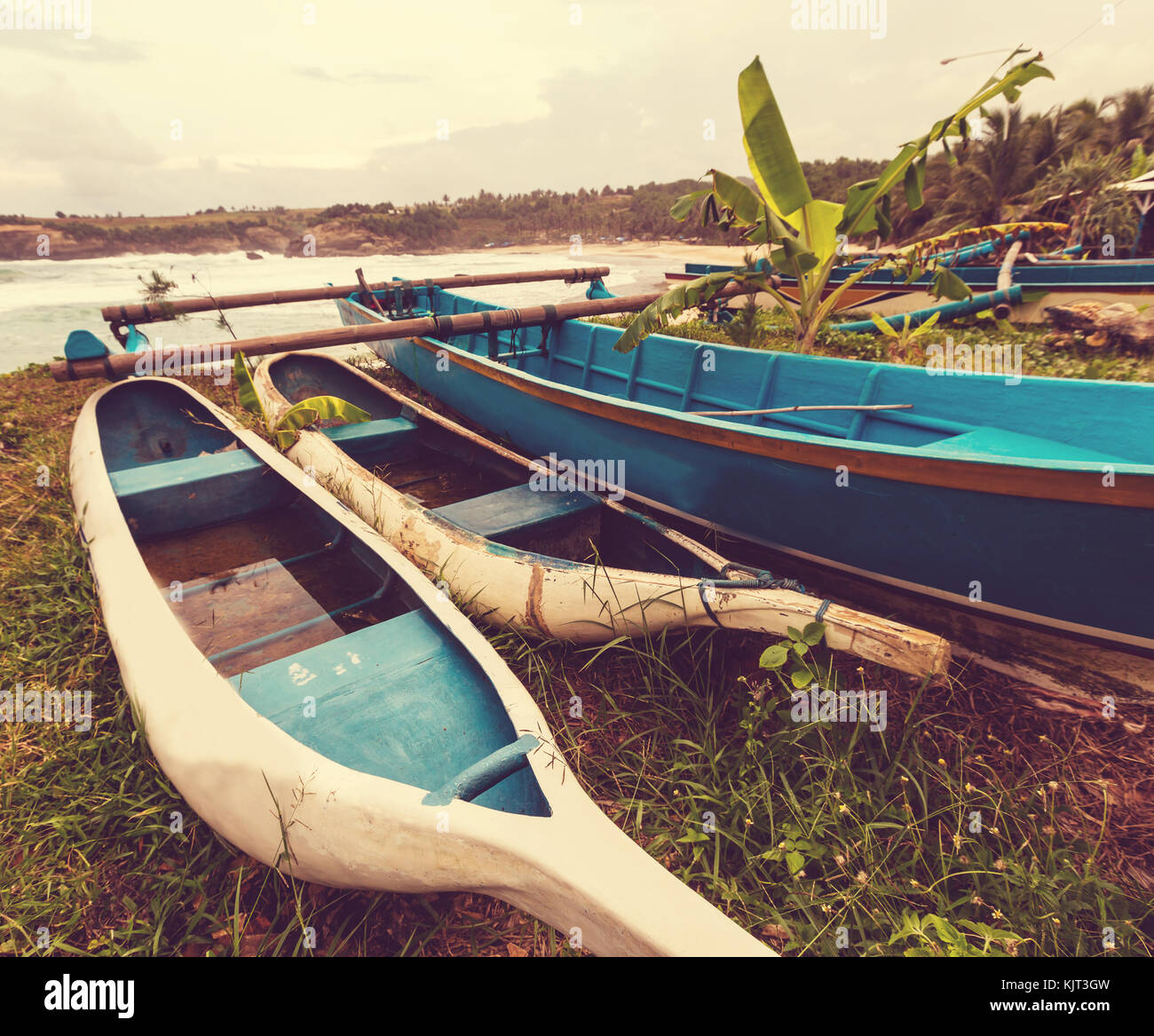 Fishing boats in Bali Stock Photo - Alamy