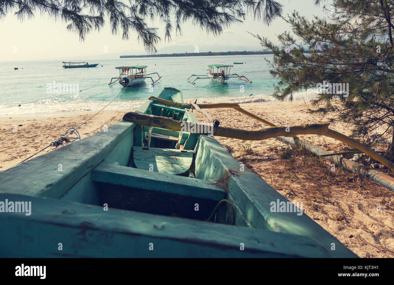 Fishing boats in Bali Stock Photo - Alamy
