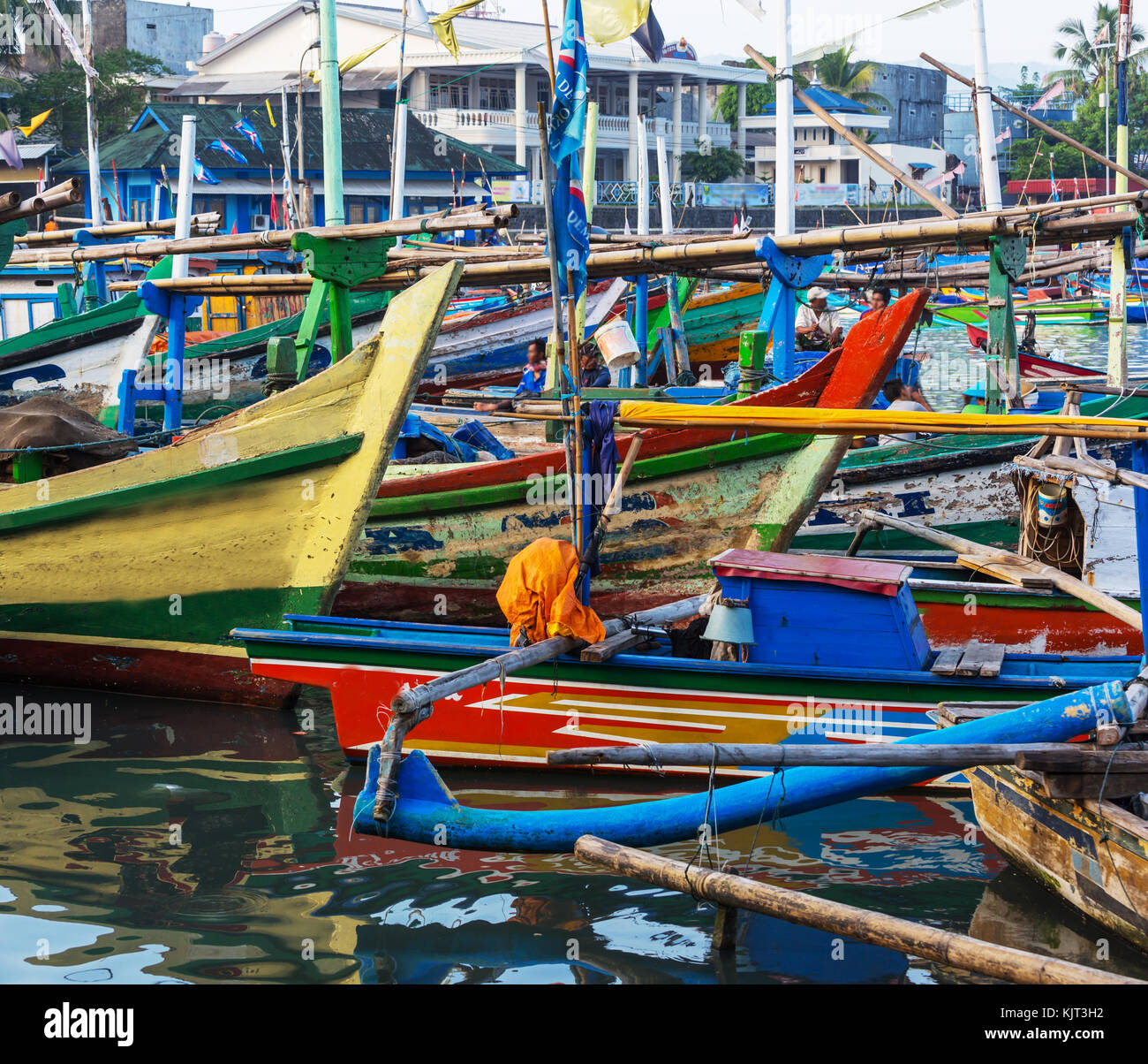 Fishing boats in Bali Stock Photo - Alamy