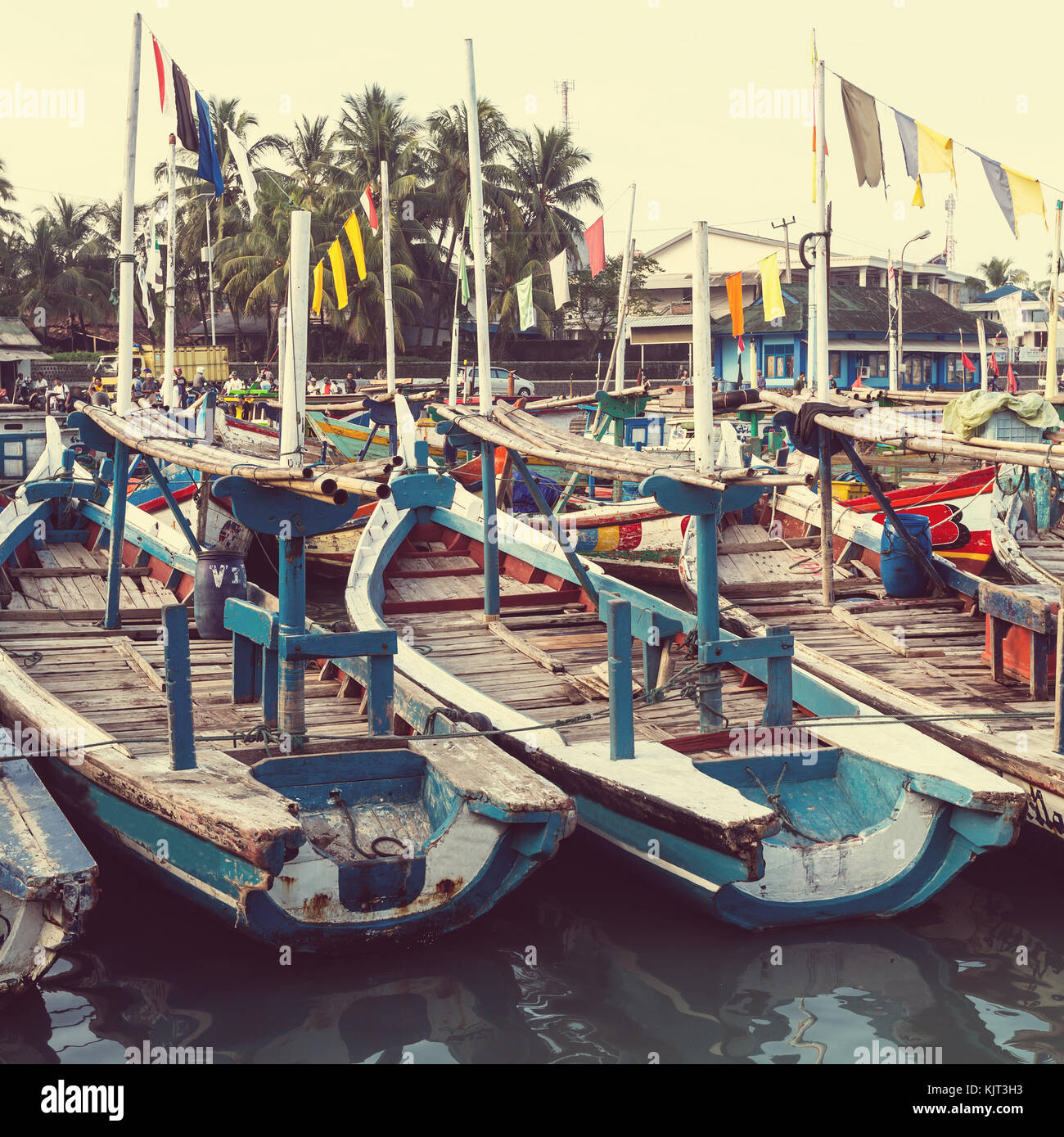 Fishing boats in Bali Stock Photo - Alamy