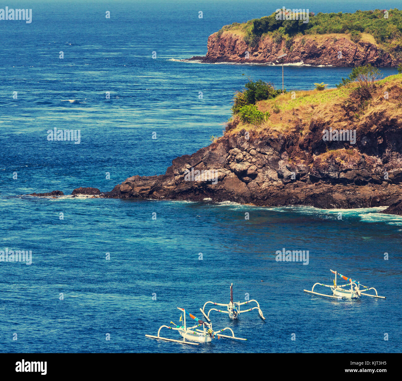 Fishing boats in Bali Stock Photo - Alamy