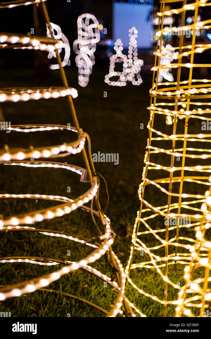 Chritsmas lights in the street, Lima city, Peru Stock Photo - Alamy