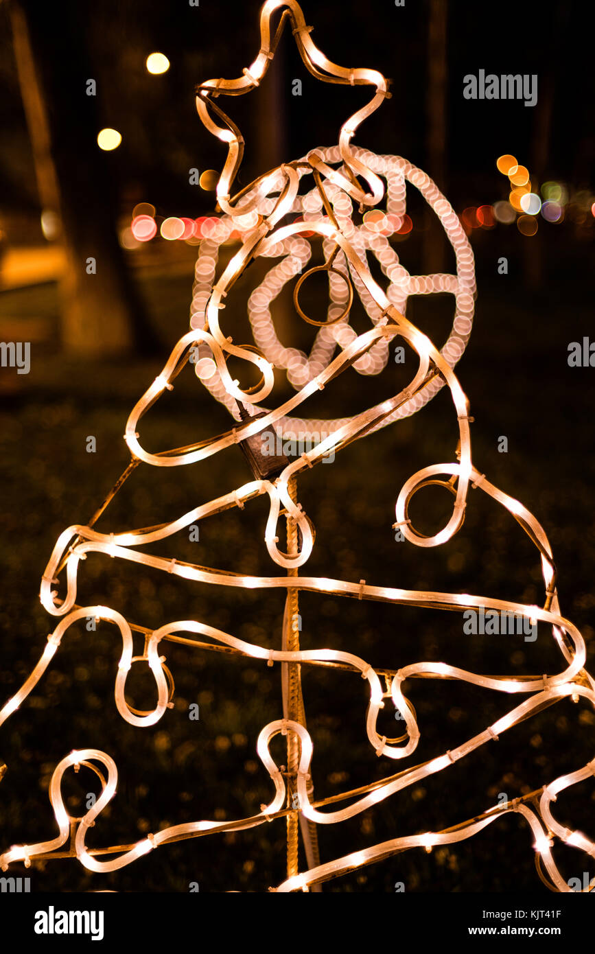 Chritsmas lights in the street, Lima city, Peru Stock Photo - Alamy