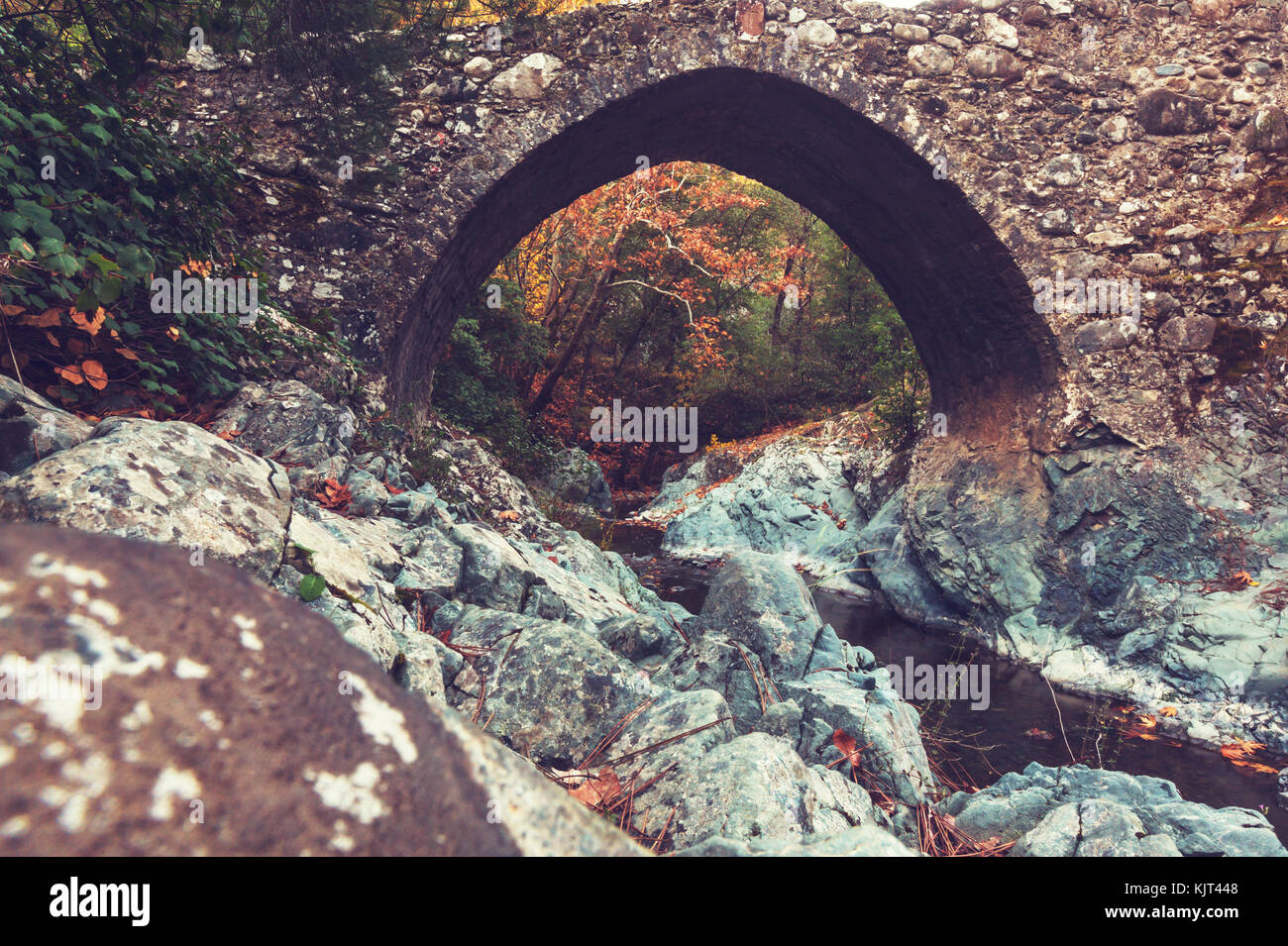 Medieval Venetian bridge in Cyprus Stock Photo - Alamy