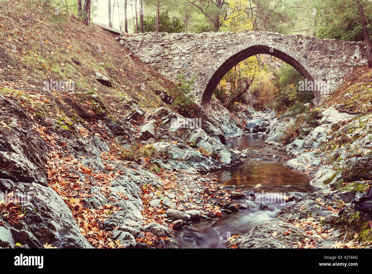 Medieval Venetian bridge in Cyprus Stock Photo - Alamy