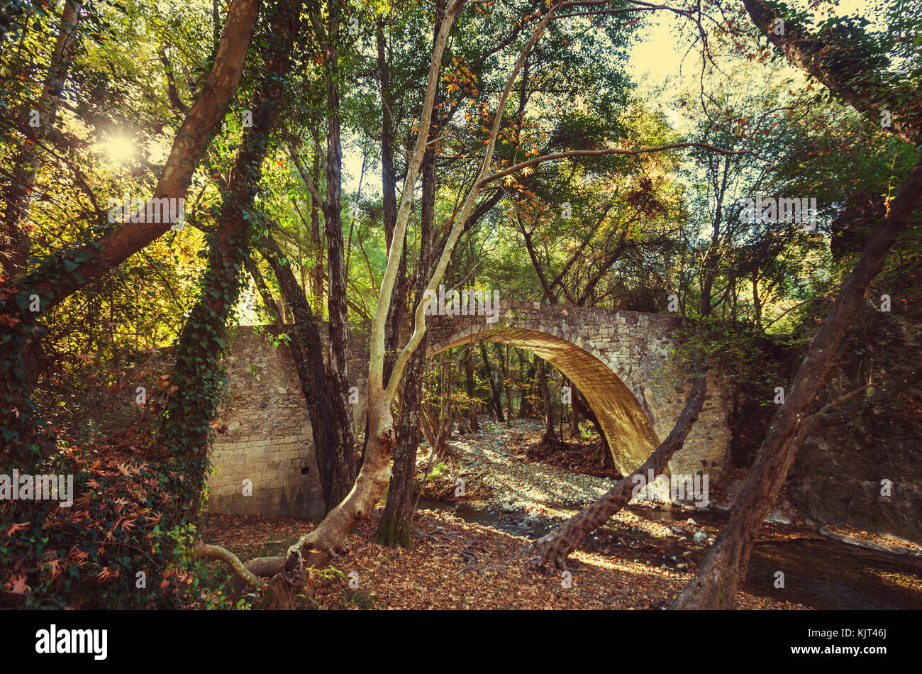 Medieval Venetian bridge in Cyprus Stock Photo - Alamy