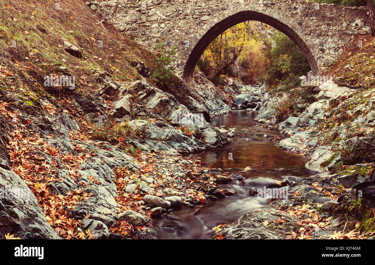 Medieval Venetian bridge in Cyprus Stock Photo - Alamy