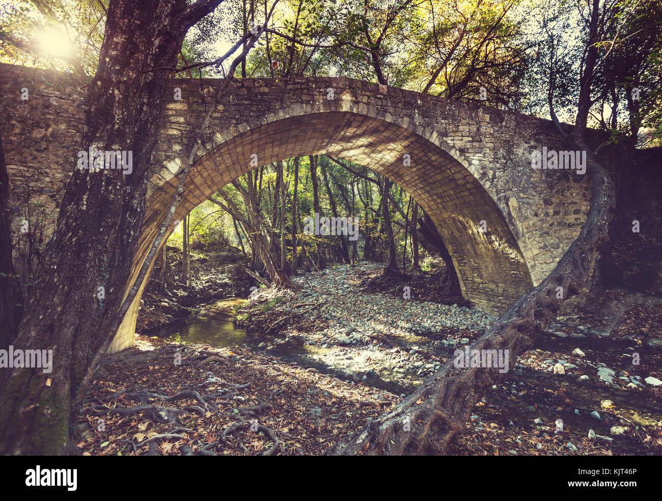 Medieval Venetian bridge in Cyprus Stock Photo - Alamy