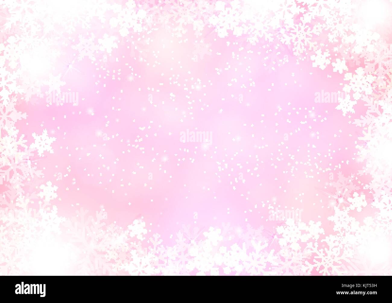 The gradient mixed purple winter paper background with snowflake border ...
