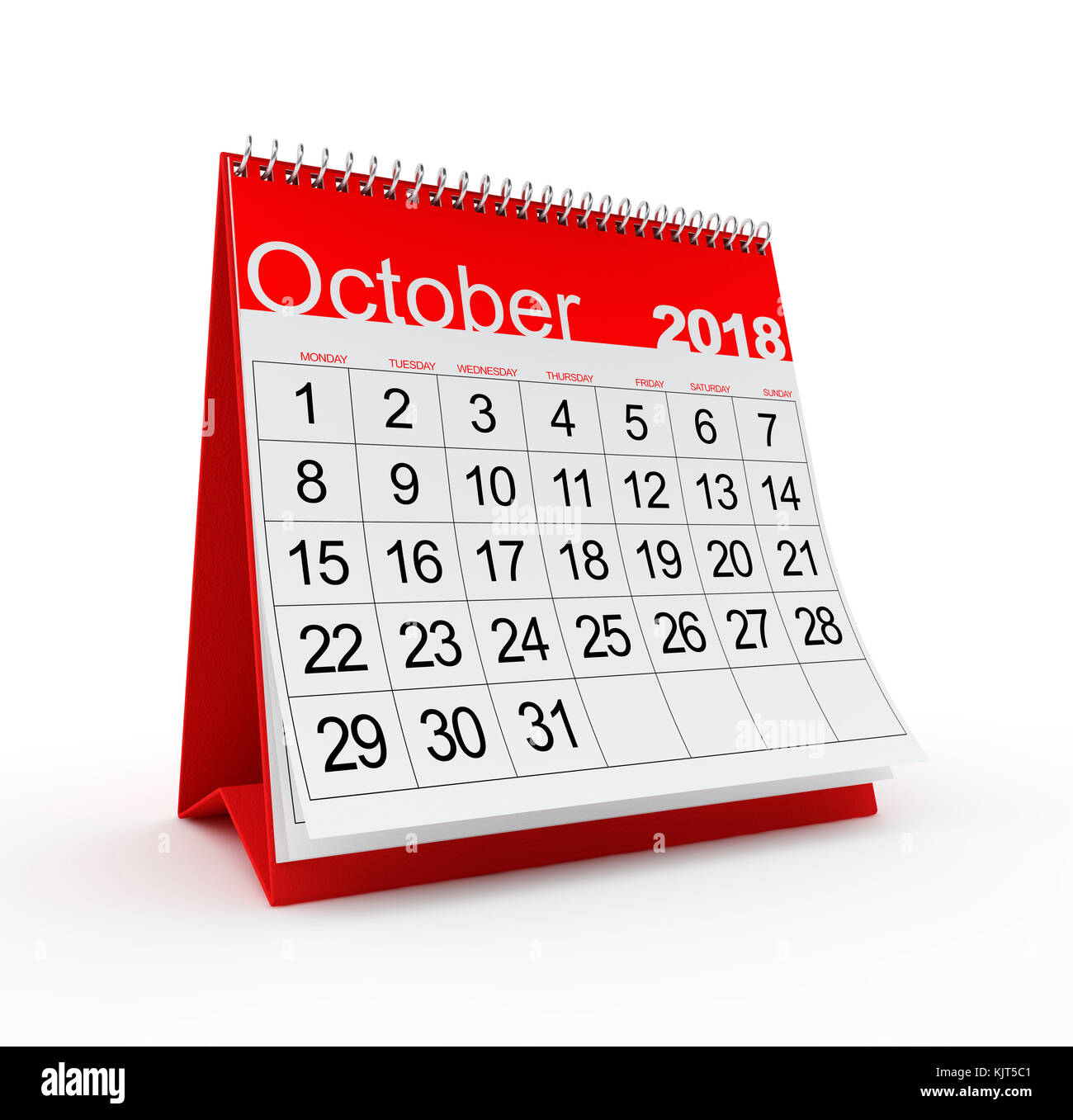 Month calendar october Cut Out Stock Images & Pictures - Alamy