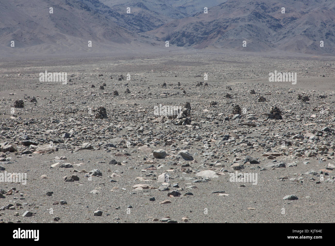 Funeral heap of stones, in Asia they are called Ovoo Stock Photo - Alamy