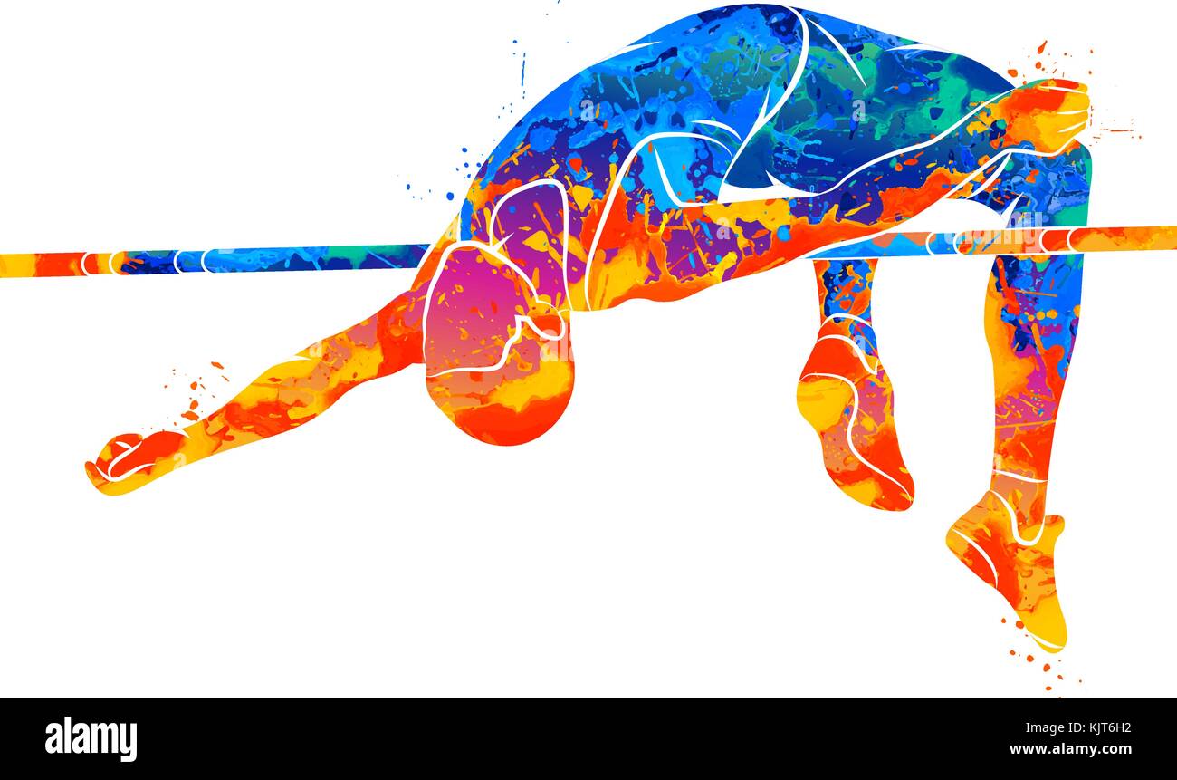 Athlete high jump bar Cut Out Stock Images & Pictures - Alamy