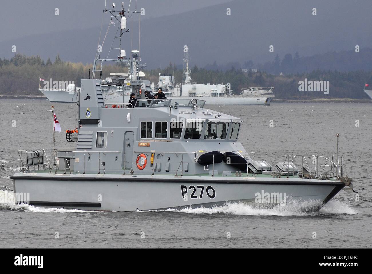 ROYAL NAVY ARCHER CLASS PATROL VESSEL P270 HMS BITER Stock Photo - Alamy