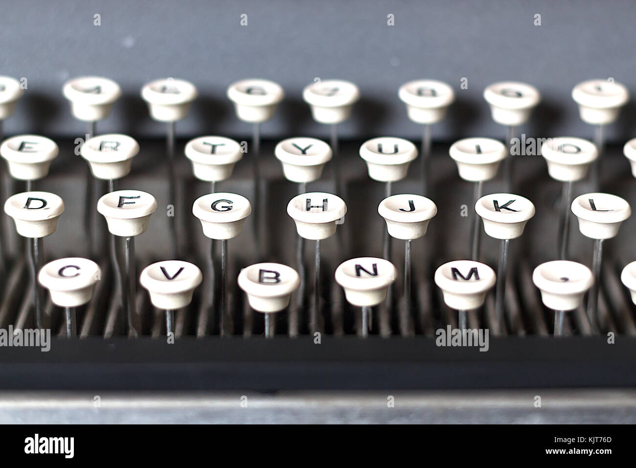 Closeup detail the keyboard of a vintage dog tag labeling system ...