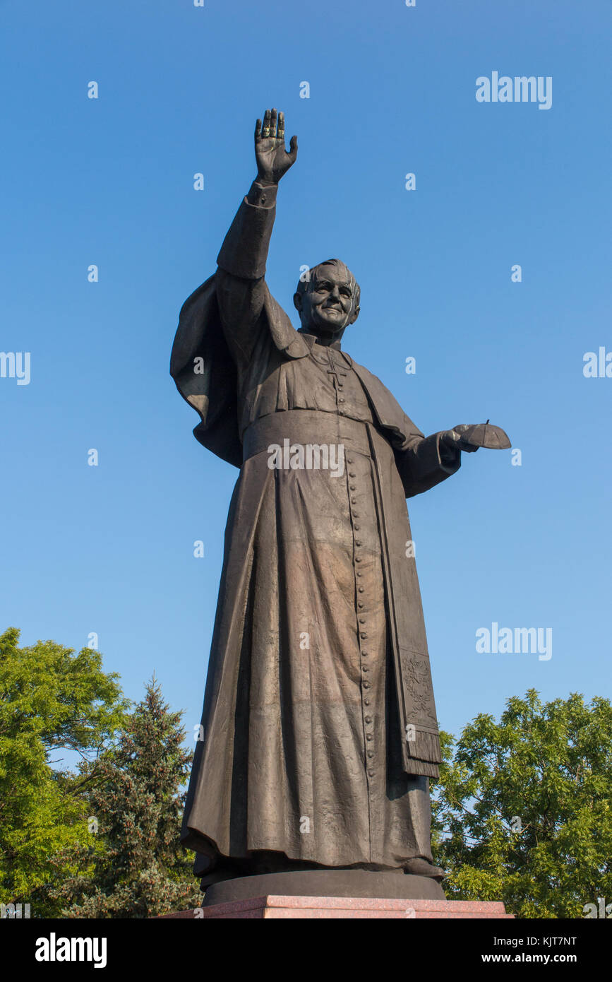 Monument to Pope John Paul ll in the grounds of the monastery of Jesna ...