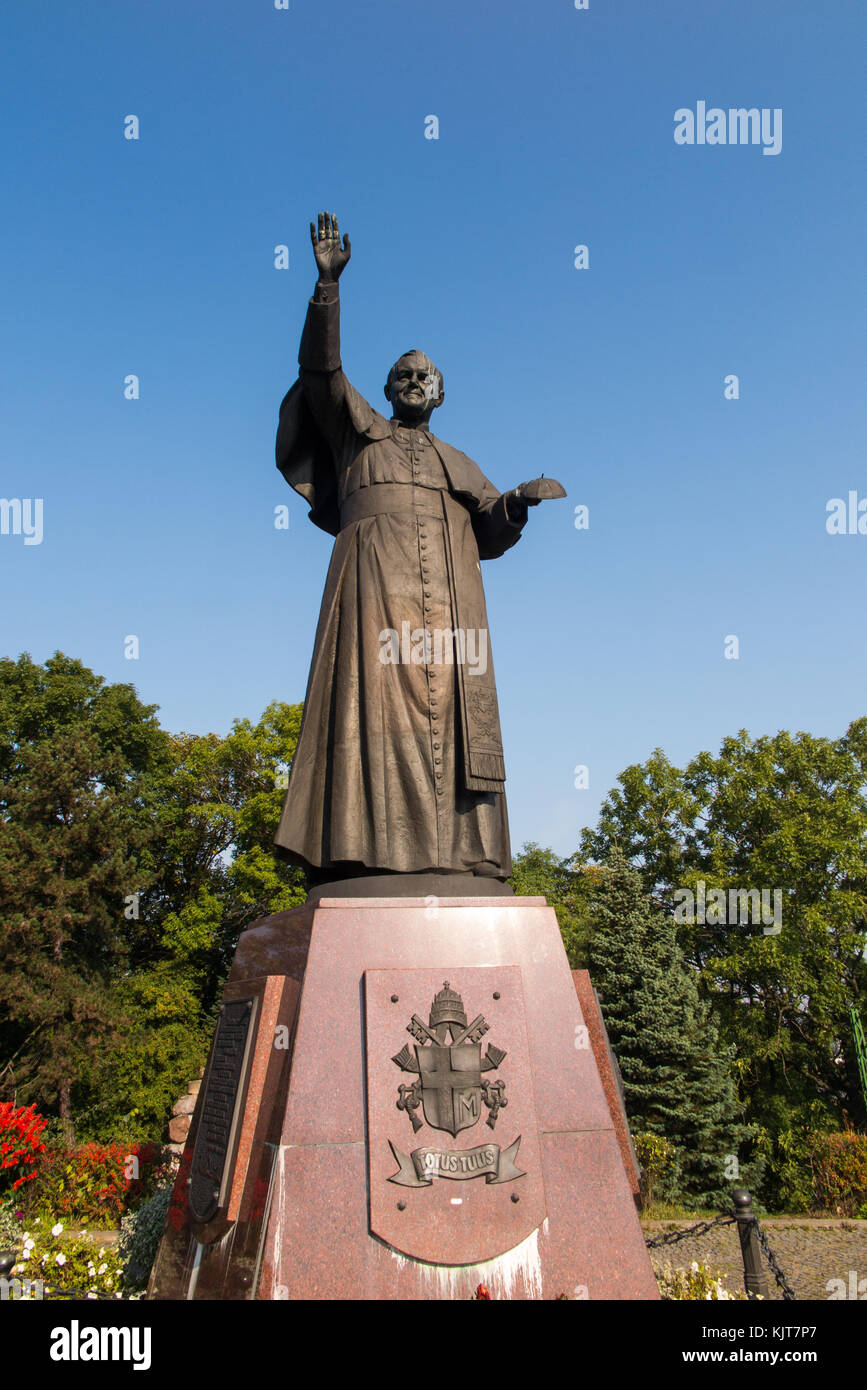 Monument to Pope John Paul ll in the grounds of the monastery of Jesna ...