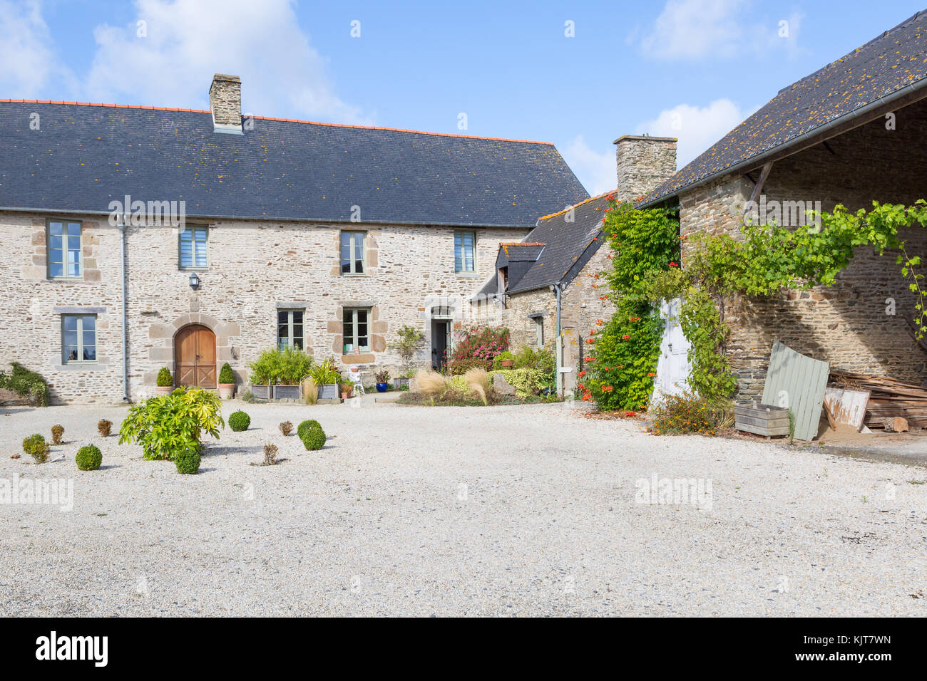 Old rural country house with adjacent building from the 18th century in ...
