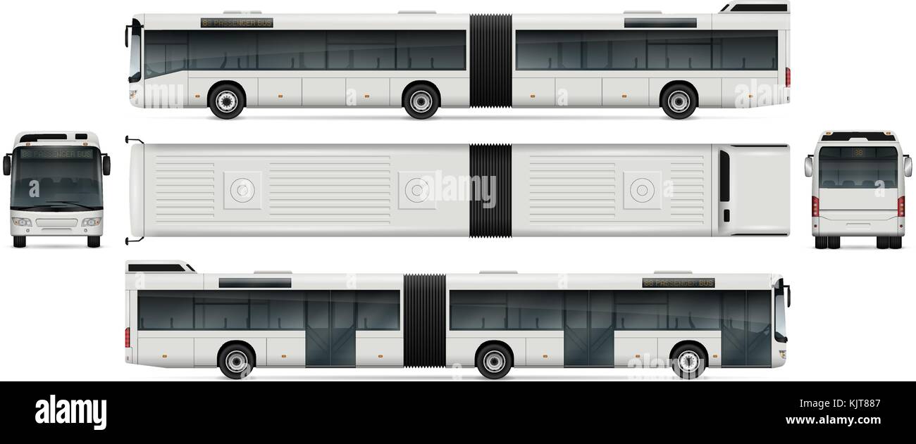 Bus vector mock-up for advertising, corporate identity. Isolated ...