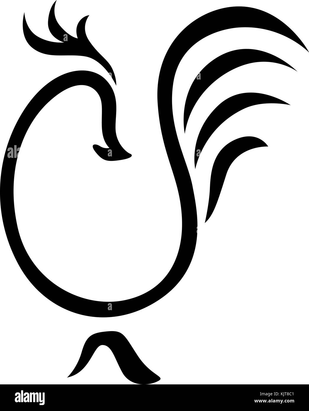 black rooster icon - vector illustration Stock Vector Image & Art - Alamy