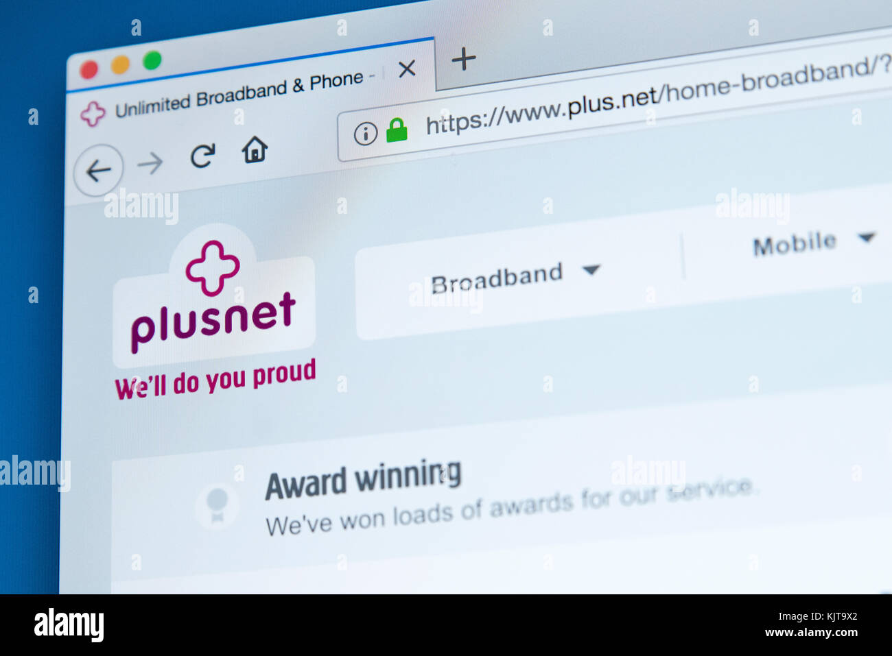 LONDON, UK - NOVEMBER 25TH 2017: The homepage of the official website ...