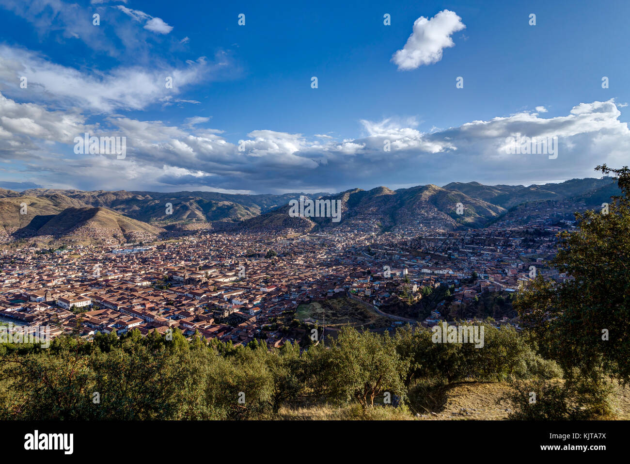 Photo taken in August 2017 in Peru, South America: View over Cusco Peru ...