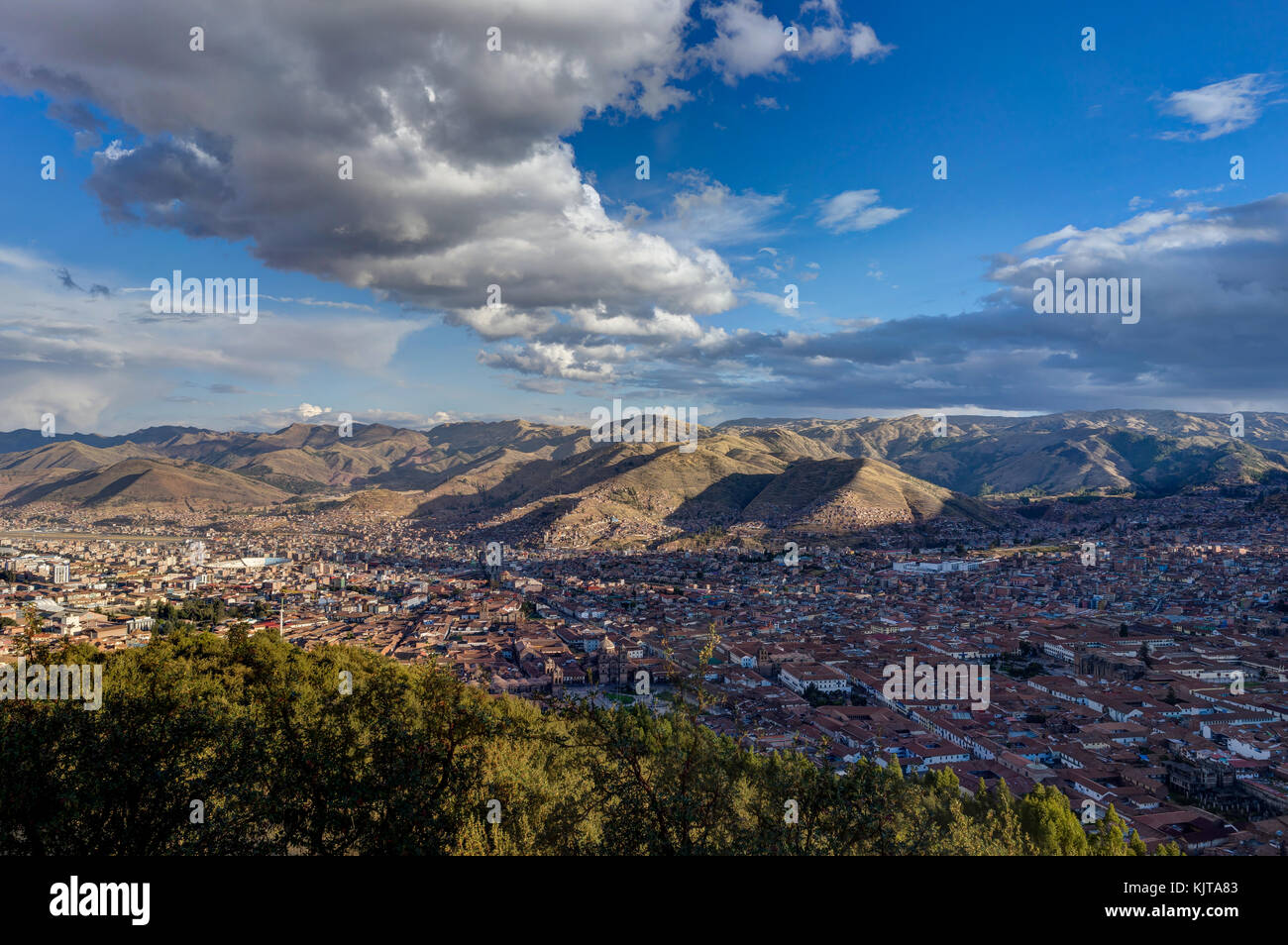Photo taken in August 2017 in Peru, South America: View over Cusco Peru ...