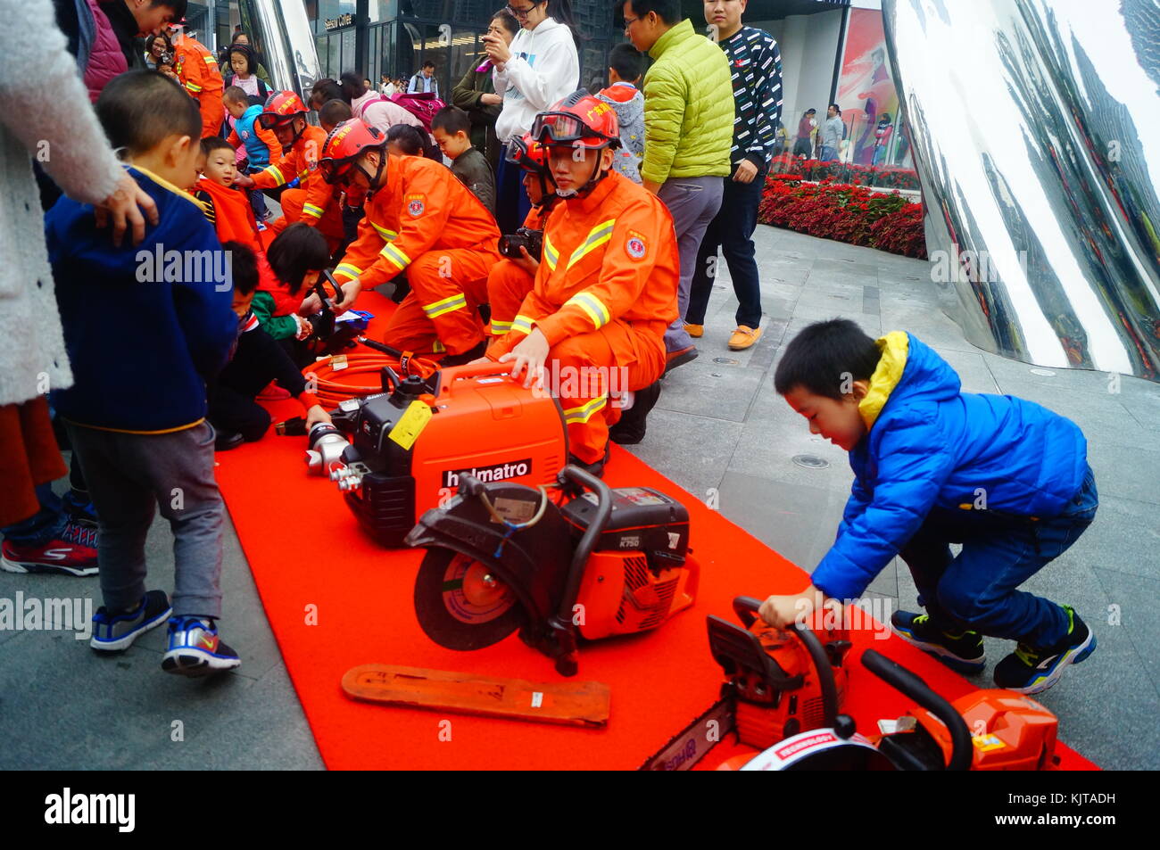 The display area to prevent fire, police for the public to teach about ...
