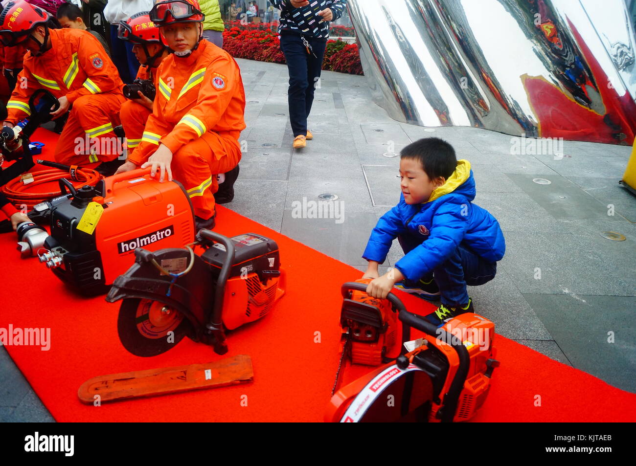 The display area to prevent fire, police for the public to teach about ...
