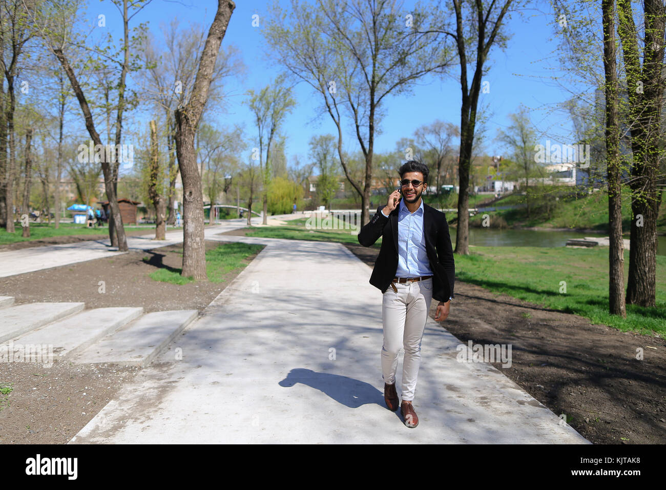 Slow motion lonely man walking hi-res stock photography and images - Alamy