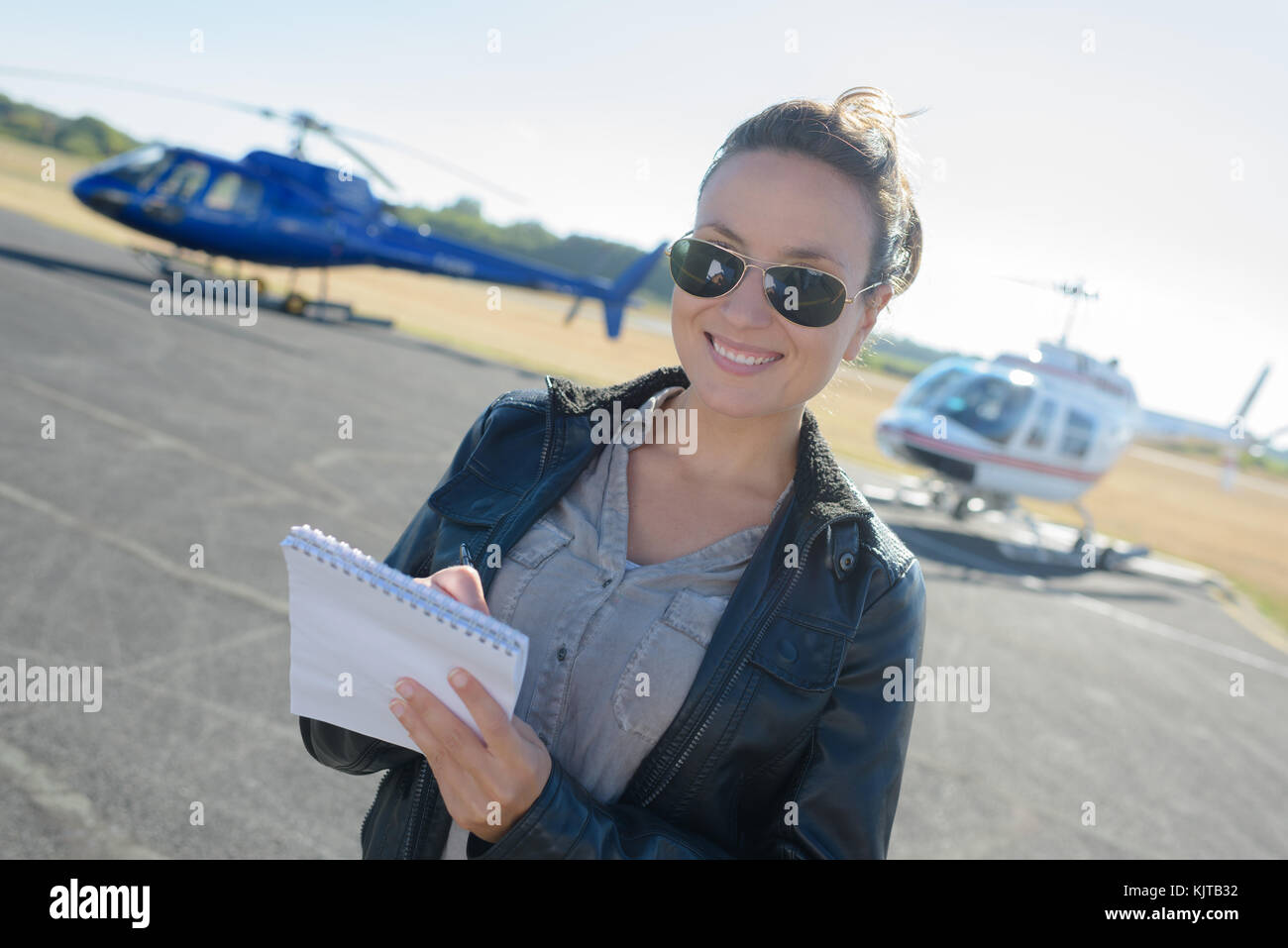 woman helicopter pilot Stock Photo - Alamy