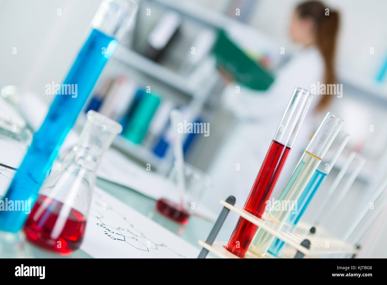 color coded liquids Stock Photo - Alamy