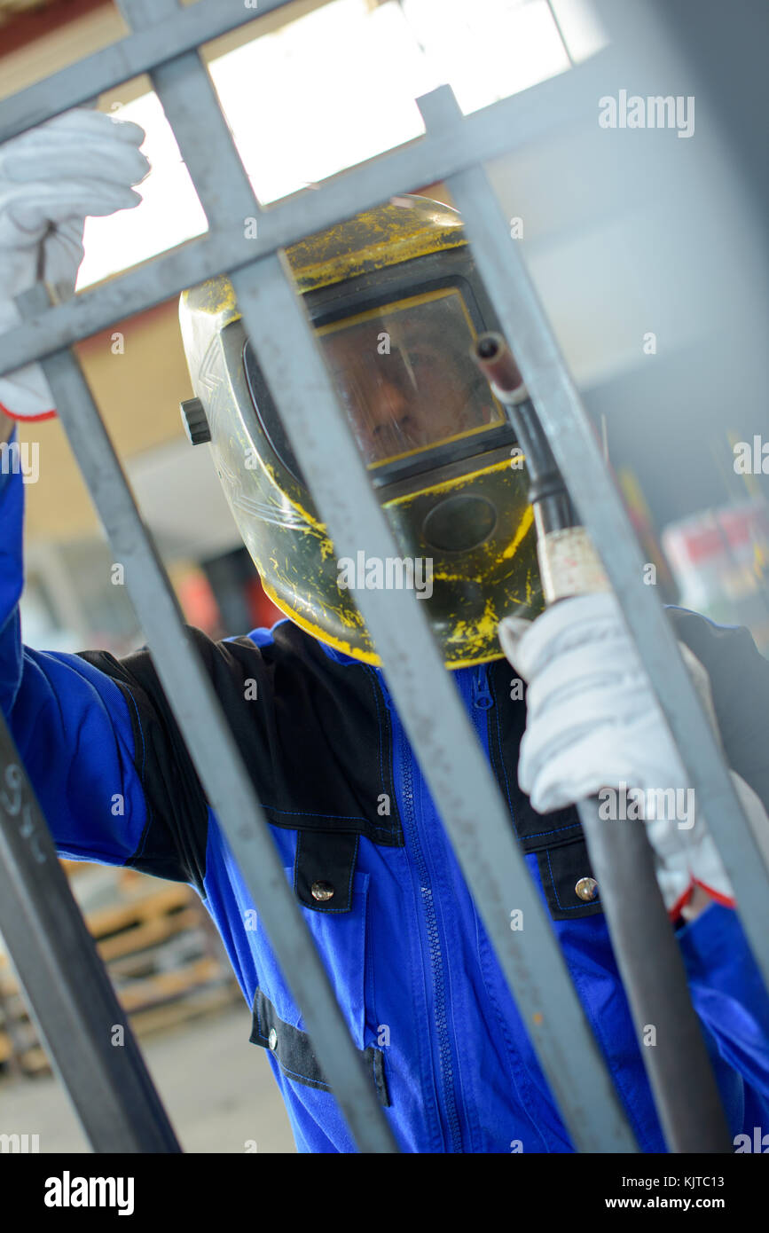 welder with frame Stock Photo - Alamy