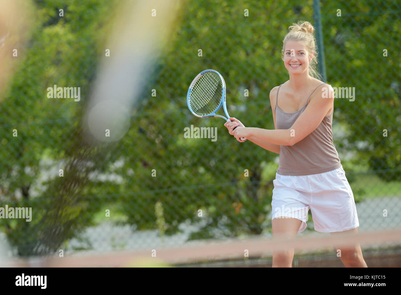 playing outdoor tennis Stock Photo - Alamy